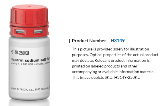 هپارین سدیم سالت H3149 Sigma-Aldrich - شیمی کهن شیمی کهن